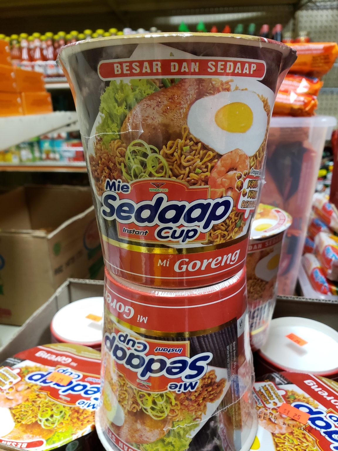 Mie Sedaap cup goreng Instant – Cafe Pendawa