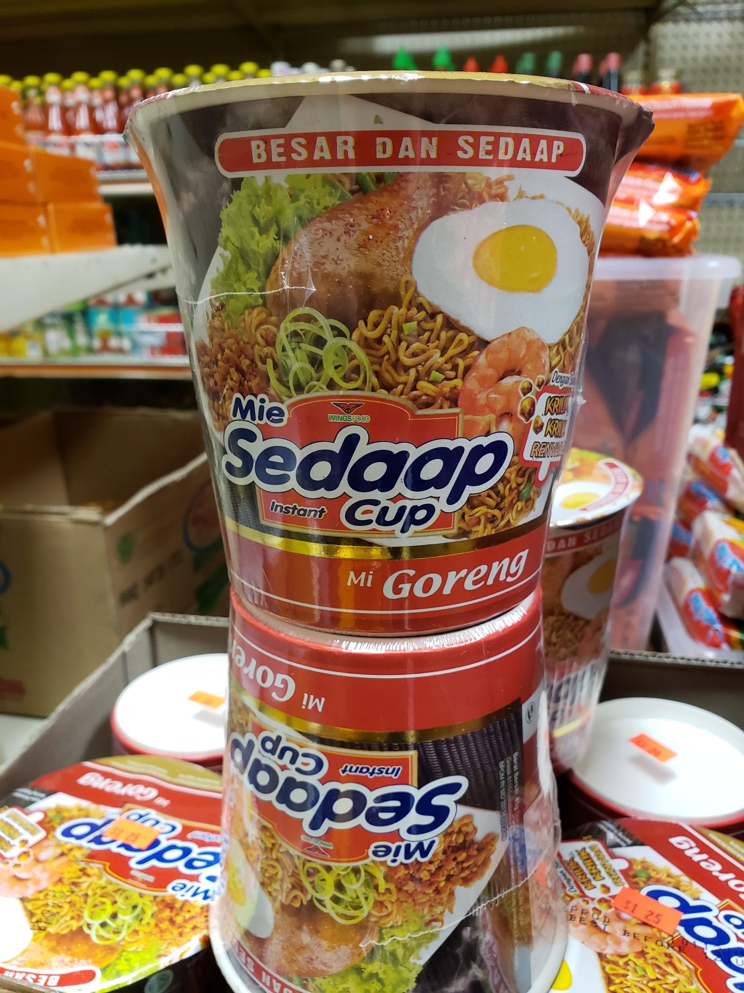 Mie Sedaap cup goreng Instant – Cafe Pendawa