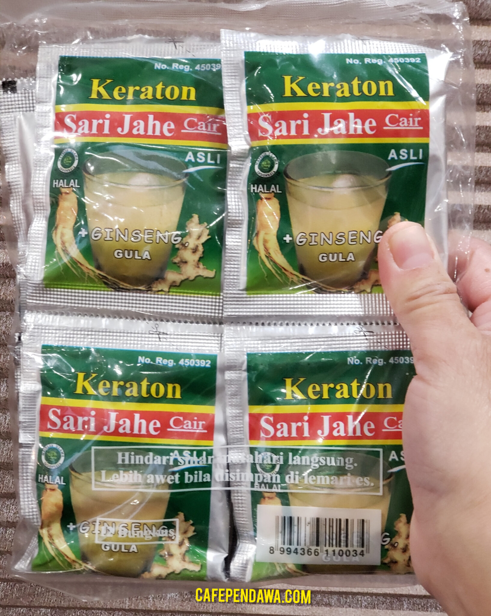 Sari Jahe Keraton Sachet (1dosen) – Cafe Pendawa