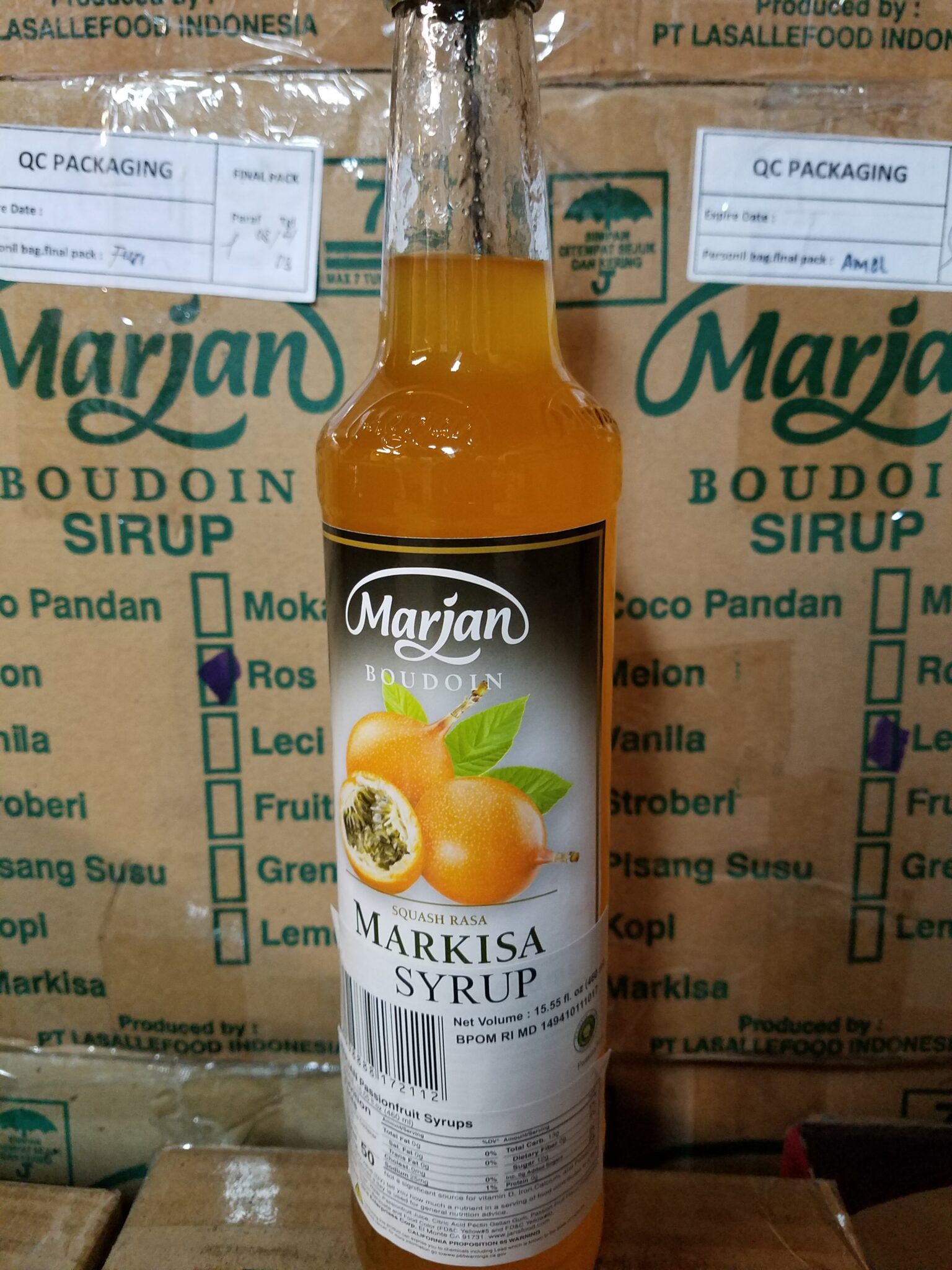 Sirup Marjan rasa Passion Fruit (Markisa) – Cafe Pendawa